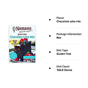 Namaste Foods, Gluten-Free Chocolate Cake Mix, Allergen-Free, 26-Ounce Boxes (Pack of 6)