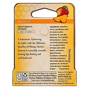 Burt's Bees Moisturizing Lip Balm, Mango 0.15 oz (Pack of 12)