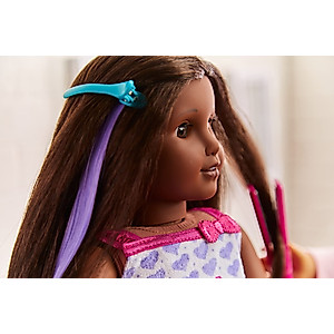 American Girl Truly Me 18-inch Doll #80 with Brown Eyes, Black Hair, and Very Deep Skin with Neutral Undertones, For Ages 6+