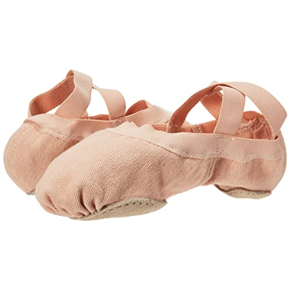 Bloch Dance Women's Synchrony Split Sole Stretch Canvas Ballet Slipper/Shoe, Pink, 7