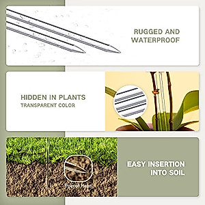 30 Pcs 15.6 Inch Acrylic Plant Stakes Garden Stakes Clear Orchid Stakes Clear Plant Sticks Potted Plant Support Stakes for Supporting Vines Grow Upright