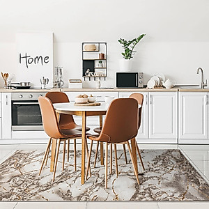 LUXE WEAVERS Marble Abstract Beige 4x5 Area Rug