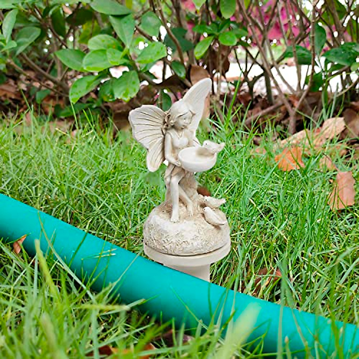 Istartea Garden Hose Guide Stake , 5PCS Garden Hose Spike Lawn Hose Support Spikes Rust Free Antique Metal Plant Saver Tools for Garden Lawn Yard