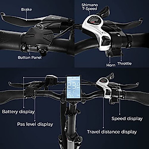 SAMEBIKE Electric Bike for Adults, 20" Foldable Ebike 48V 750W Motor up to 30Mph, Foldable Electric Bike with 48V 18Ah Battery, Shimano 7-Speed, Dual Suspension, Ebike for Women and Men as Gift