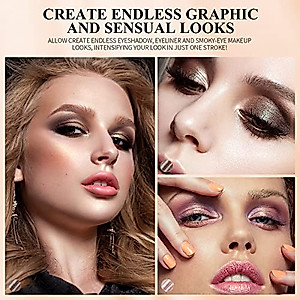 LUXAZA 5Pcs Liquid Eyeshadow Set,Shimmer & Metallic Glitter Eyeshadow,Highly Pigmented Long Lasting Liquid Shadow Eye Makeup,5 Colors Quick-Drying Sparkling Eye Shadow Makeup Set