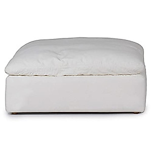 Sunset Trading Puff 7-Piece Fabric Slipcovered Modular Sectional in White