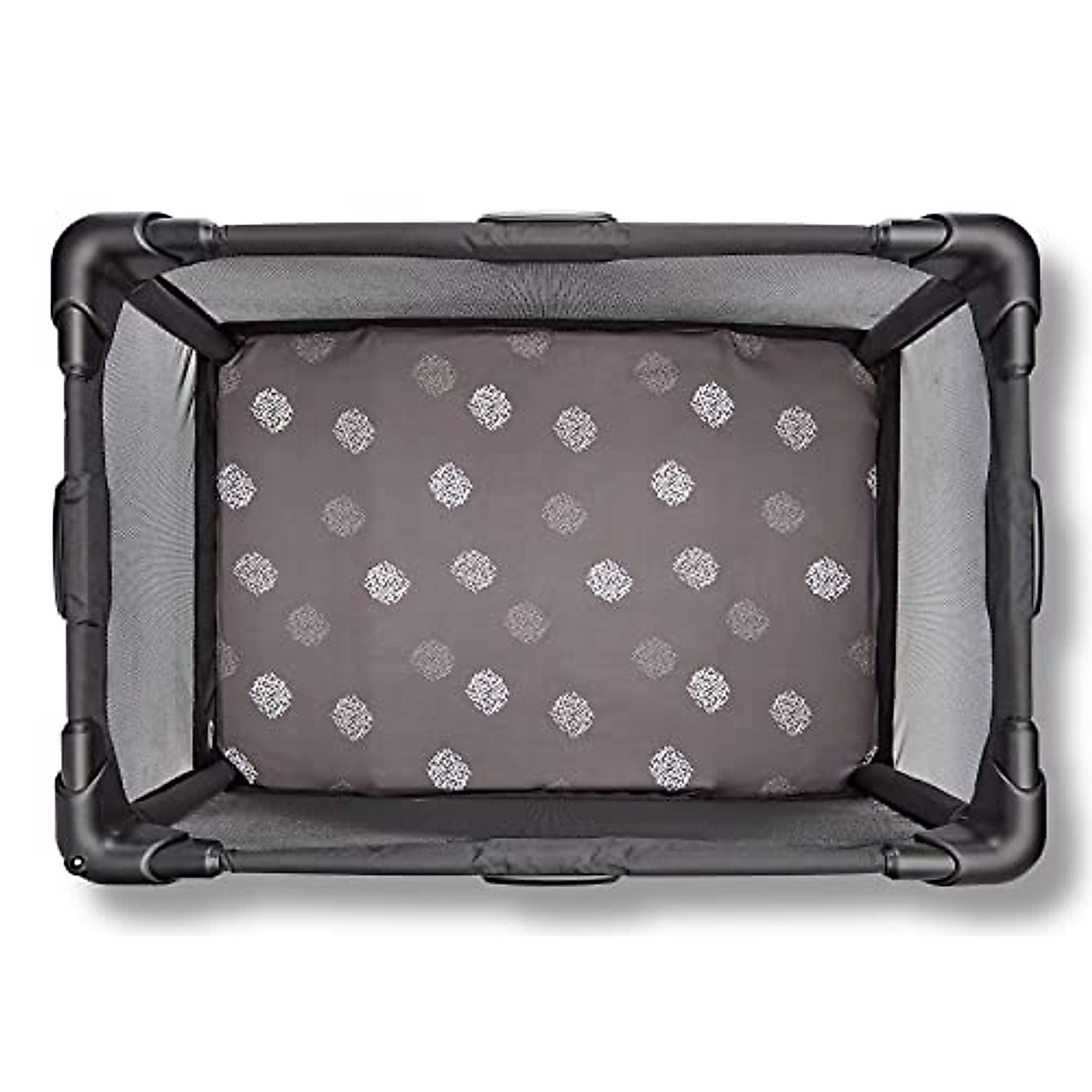 4moms Breeze Playard Sheets, for Baby Bassinets and Furniture, Machine Washable and 100% Cotton, White & Grey, 2 Pack