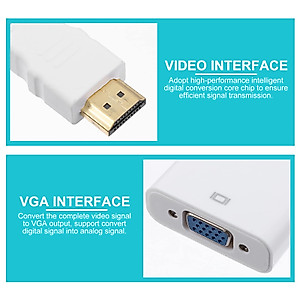 Milisten 7pcs vga cable pro tec digital-to-analog signal converters P video conversion High-definition video adapter High- definition Cable Adapter Video Cable VGA Adapter Cable 1080p