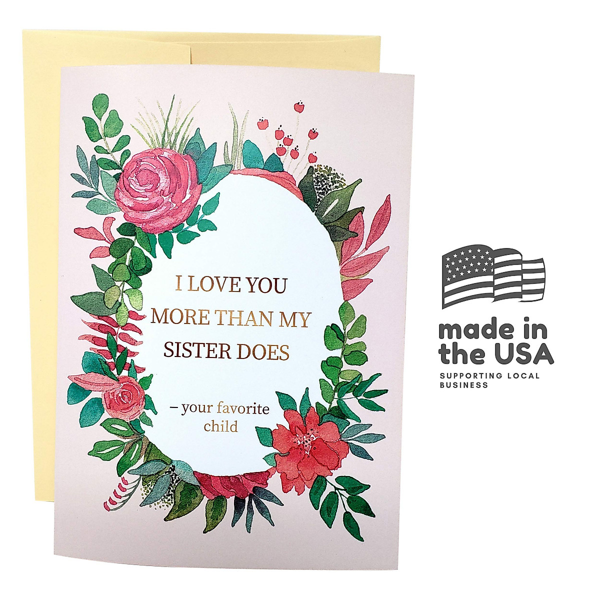 Sleazy Greetings Funny Mothers Day Card From Daughter Son | Cute Happy Birthday Card For Mom | Adult Dirty Humorous Mother’s Day Appreciation Card | More Than My Sister Card