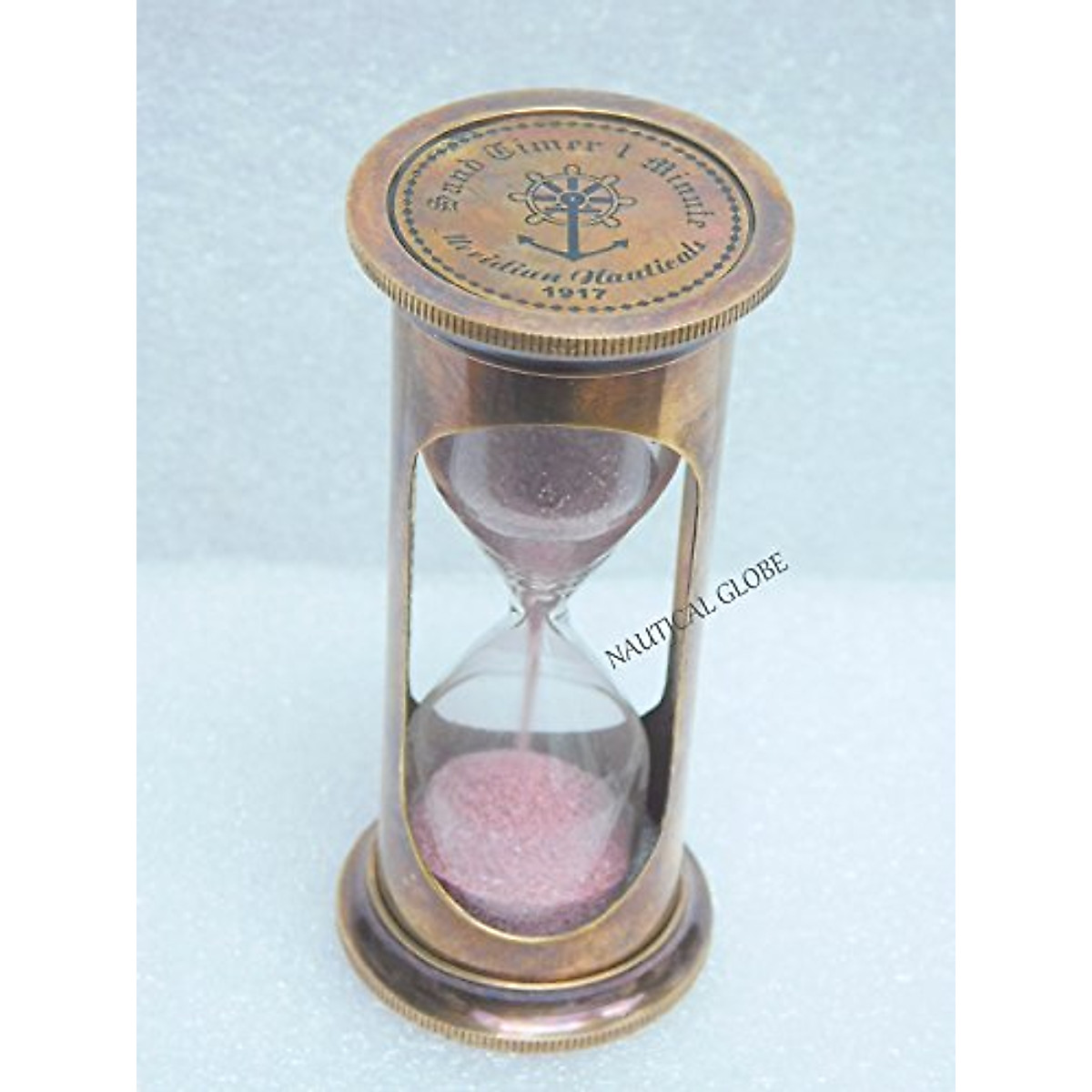 MERIDIAN NAUTICALS Brass Sand Timer Nautical Vintage Antique Item Replica Hour Glass Maritime Item