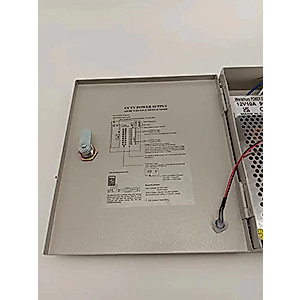 9CH Channel Port Distributed Power Supply Box Swithing Power Supply Output 12V 10 Amp for CCTV DVR Security System and Cameras