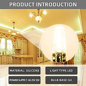 G4 LED Bulb 2W Equivalent to 20W-25W T3 JC Type Bi-Pin G4 Base Halogen Bulb, AC/DC 12V Warm White 3000K G4 Bulb for Under Cabinet Light,Ceiling Lights,RV, Boats,Outdoor Landscape Lighting (10Pack) ﻿…