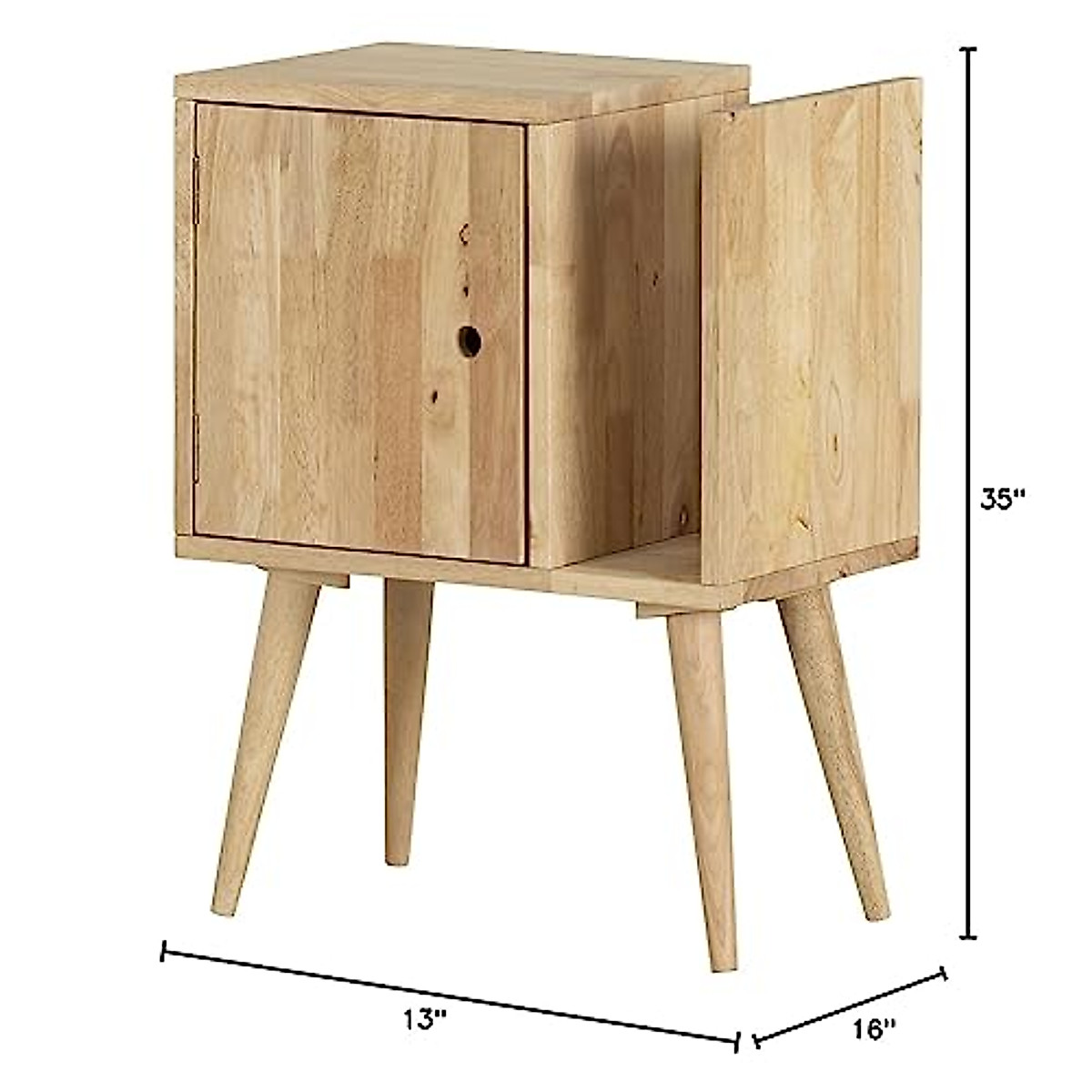 South Shore Kodali Solid Storage Unit, Narrow, Natural Wood