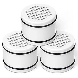 Filterlogic WHR-140 Shower Filter Replacement Cartridge for Culligan® WHR-140, WSH-C125, ISH-100, HSH-C135, Shower Head Water Filter, with Advanced KDF Filtration Material, 3 Pack