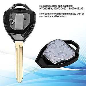 Car Remote Key Fob Replacement fits for Toyota Camry 2007-2010/ Corolla 2009-2010 Vehicles That Use HYQ12BBY with 4D67 Chip (1 PCS)