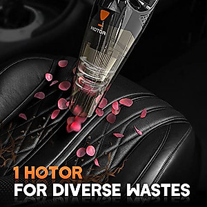 HOTOR Car Vacuum Cleaner with High Power, Portable & Handheld Vacuum Cleaner Corded with Mutiple Accessories for All-Round Cleaning