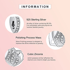 NINGAN 16 Years of Love Forever & Always Dangle Charm for Bracelets 925 Sterling Silver Pendant Bead with Cubic Zirconia Birthday Jewelry Gifts for Women Wife Mom Her