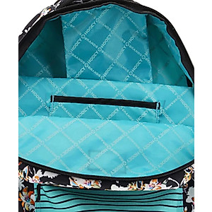 HOOEY Recess 25 Liter Multipurpose Backpack Rain Cover Hat Strap Laptop Sleeve Hydro Pockets (Black/White/Teal)