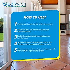 E-Z Patch 13 Saltillo Tile Repair Kit - DIY TerraCotta Tile Filler - (Red-Brown, 1 Pound)