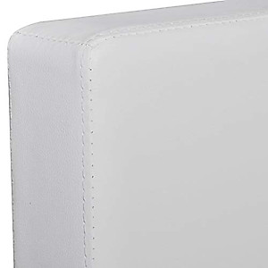 INLIFE Sectional Sofa 3-Seater Artificial Leather L-Shpe Sofa and Couch for Living Room Home Furniture Home Decor White 74" x 48" x 30.3" (L x W x H)