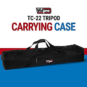 VidPro TC-22 Zippered Carrying Case 22" Long with Shoulder Strap and Carry Handle for Scopes Tripods and Light Stands and Other Equipment
