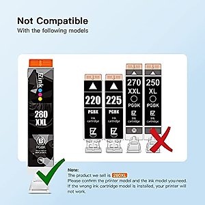 E-Z Ink (TM) Compatible Ink Cartridge Replacement for Canon PGI-280XXL CLI-281XXL to use with PIXMA TR7520 TR8520 TS6120 TS6220 TS6320 TS8120 TS8220 TS9120 TS9520 TS9521C Printer (15 Pack)