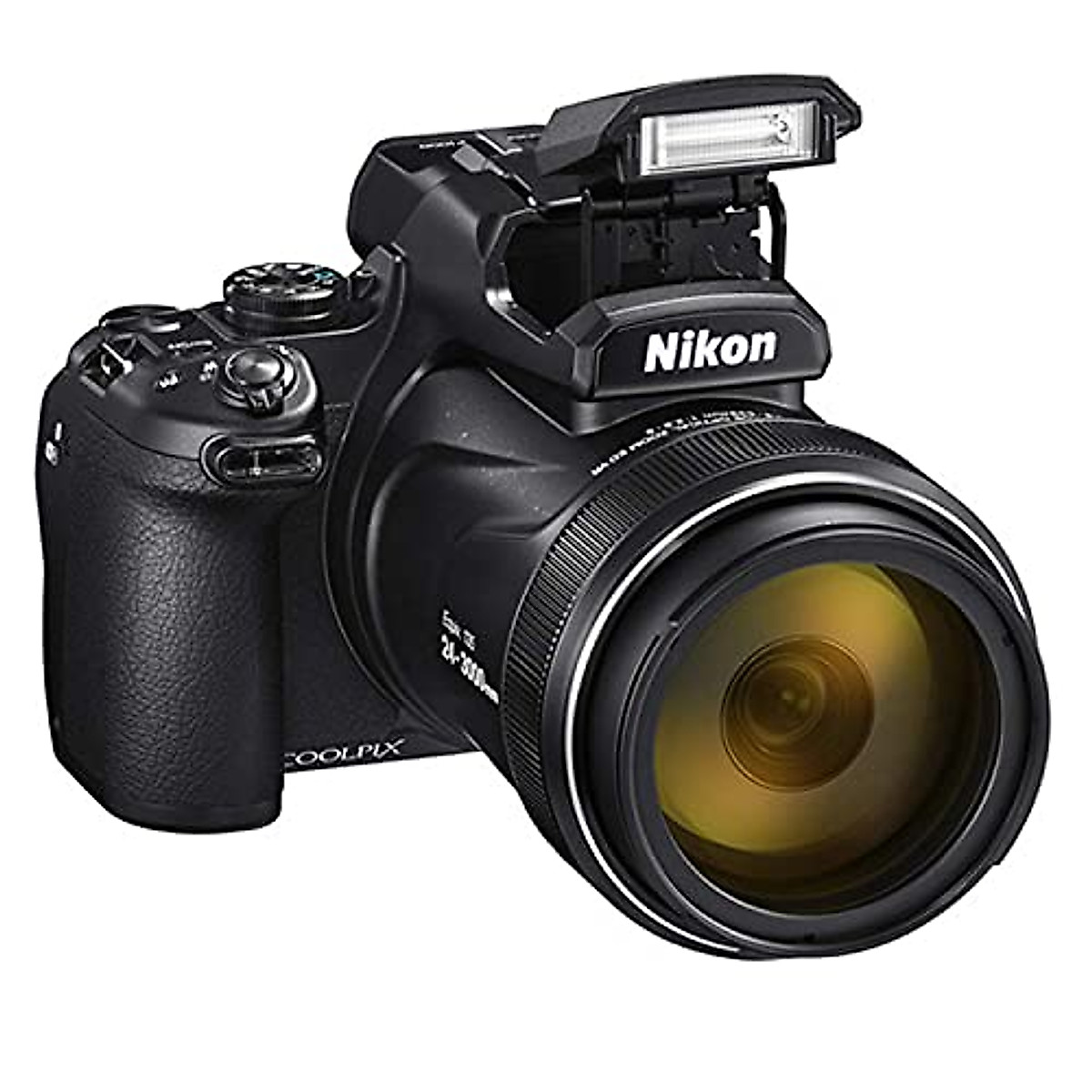 Nikon COOLPIX P1000 16.7 Digital Camera + 128GB Card, Tripod, Flash, and More (18pc Bundle) (Renewed), Black