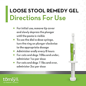 TOMLYN Firm Fast Loose Stool Remedy Gel, Helps Relieve Occasional Diarrhea in Cats and Dogs, 15cc