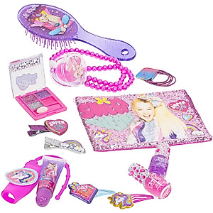 JoJo Siwa - Townley Girl Cosmetic Makeup Gift Box Set includes Lip Gloss, Nail Polish, Hair Accessories and more! for Kids Teen Girls, Ages 3+ perfect for Parties, Sleepovers and Makeovers