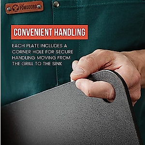 Chef Pomodoro Pizza Steel for Oven, 16 x 13.5 x 0.25 Thick, Baking Steel for Oven, Baking Steel Pizza Stone for Grill and Oven, Original Baking Steel, Artisan Steel