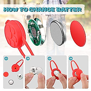 8 Pieces Dog Collar Light Waterproof Silicon Dog Collar Light LED Night Pet Strobe Harness Leash Necklace Lights for Walking Camping Warning Reflective Gear Accessories