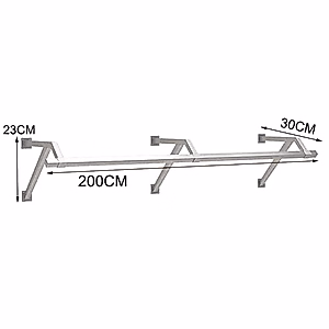 Creative Clothes Rack Boutique Store Storage Shelf, Wall-Mounted Clothing Display Shelves Clothes Rod, Dress Hanger Industrial Pipe Clothes Bar, Laundry Clothes Hanging Organizer Towel Rack