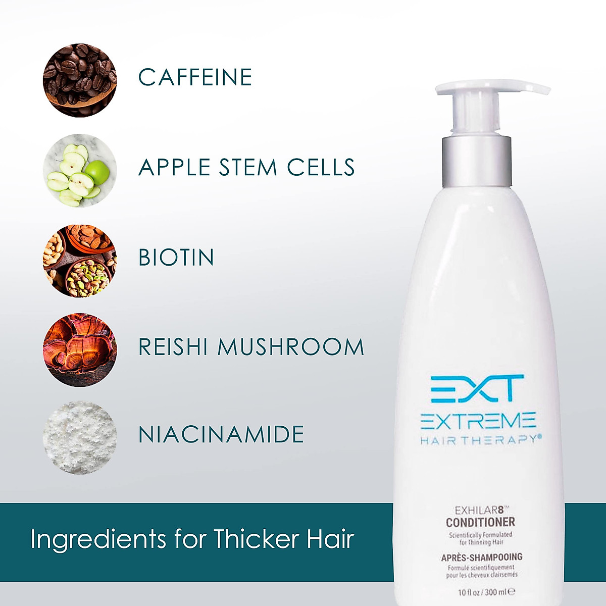 EXT Volumizing Conditioner for Fine Hair, Sulfate Free Volumizing Conditioner for Women or Men, Gluten Free DENSITY EXHILAR8 Thickening Conditioner, 10 Fl Oz