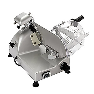 BESWOOD 10" Premium Chromium-plated Steel Blade Electric Deli Meat Cheese Food Slicer Commercial and for Home use 240W BESWOOD250