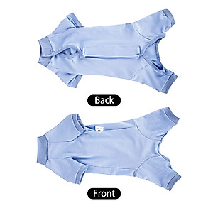 Cat Recovery Suit After Surgery, Pet Recovery Wear for Abdominal Wounds Cat Onesie Cone E-Collar Alternative,Blue L