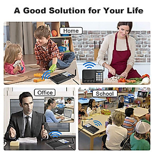 Intercom Wireless for Home,SANZUCO Wireless Intercom System 1 Mile Range for Office School Business House, 10 Channel 3 Private Code Range Room to Room Intercom Communication System (2 Pack)