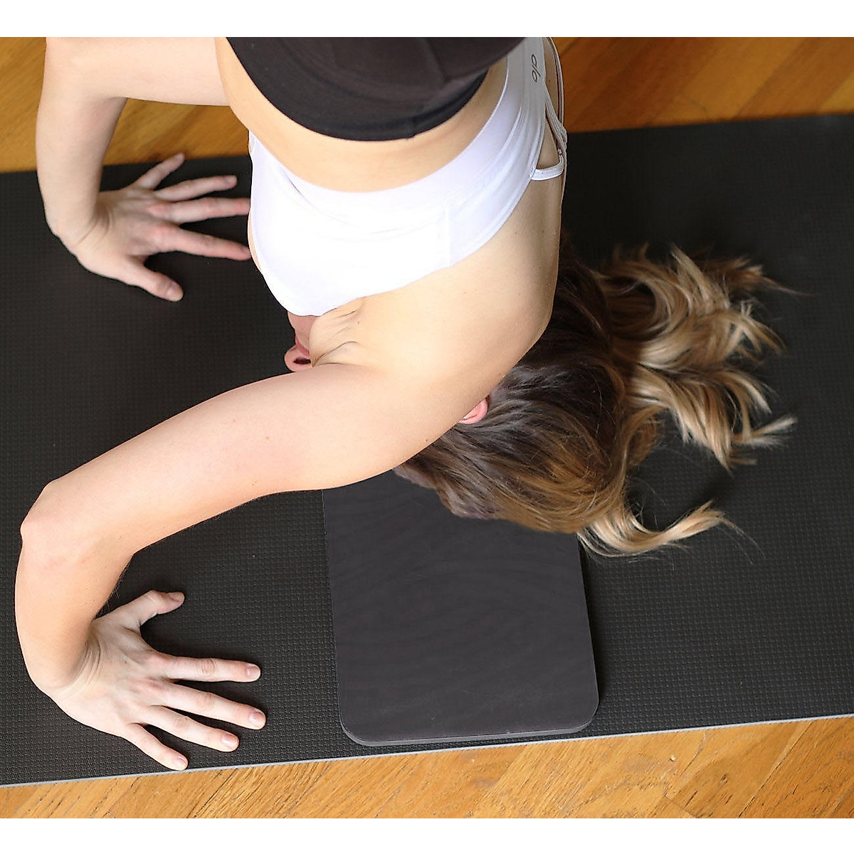 YogaPaws Yoga Knee Pad - Yoga Pad for Knees, Elbows, Wrists, Joint Comfort - Natural Rubber - Black, 9mm