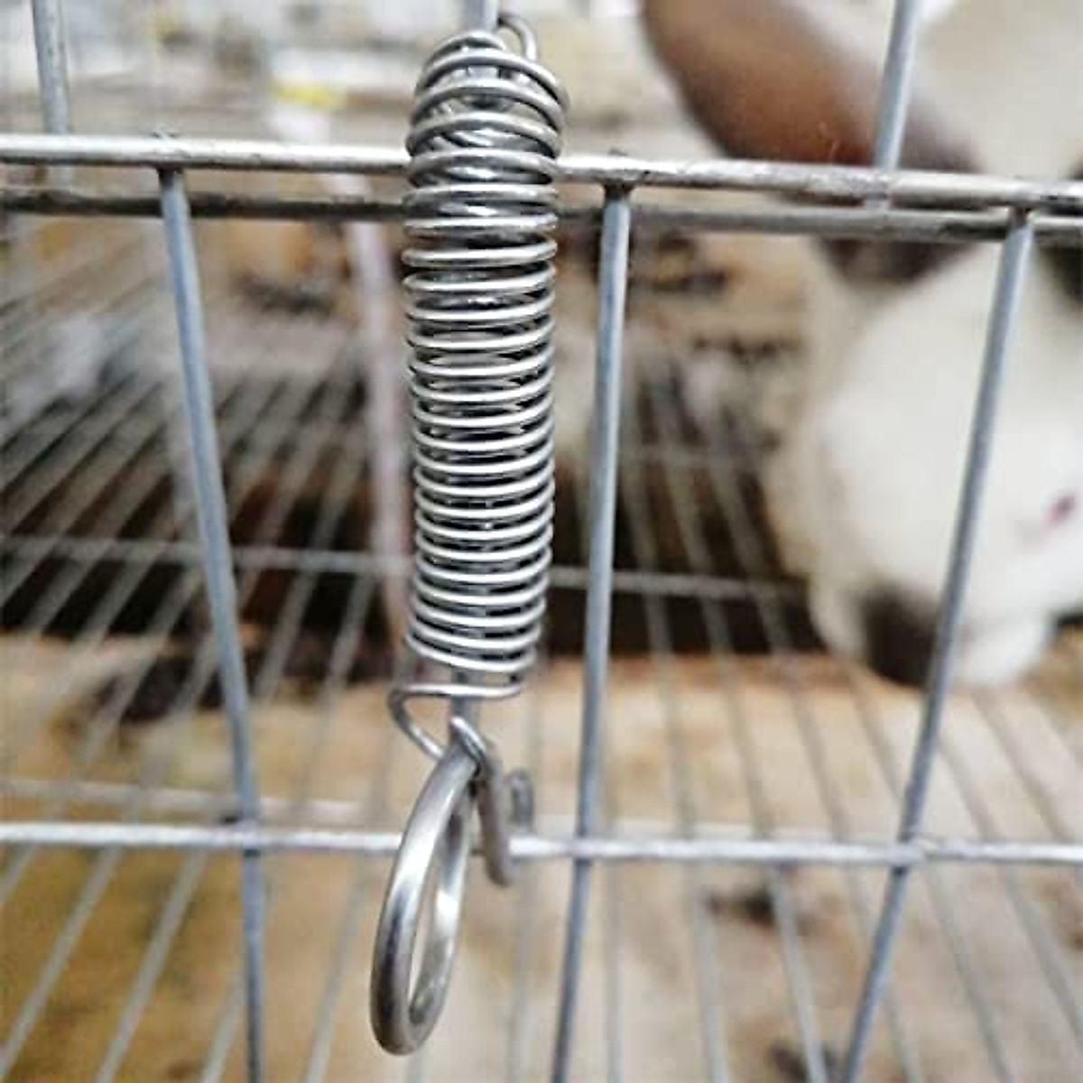 20 Pack Pet Cage Door Latch Spring Hook Quail Cage J Clips for Wire Cages The Door Latch Cat Spring Cage Latch for Fixing Wire Cage Door Pet Dog Cat Bunny Birds Hamsters