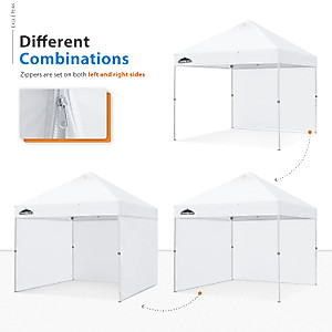 EAGLE PEAK Instant Canopy SunWall for EAGLE PEAK 10x10 Commercial Pro Instant Pop-up Canopy, 1 Pack Sidewall, Universal, White