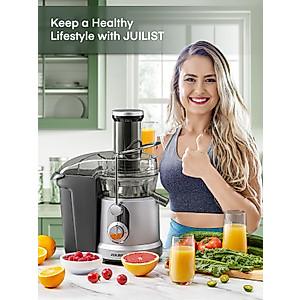 1300W Juicer Machines, Juilist Powerful Juice Extractor Machine with 3.2" Wide Mouth for Whole Fruits & Veggies, Fast Juicing Fruit Juicer for Beet, Celery, Carrot, Apple, Easy to Clean, BPA-Free