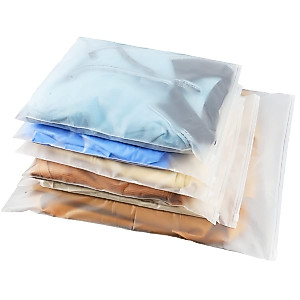 Belit 15 Pcs Clear Ziplock Storage Bags, Large Size Packaging Bags, Plastic Bags for Sweaters, Shirt, Sheet, Blanket, 3 sizes 12x16 inch, 16x20 inch, 20x28 inch