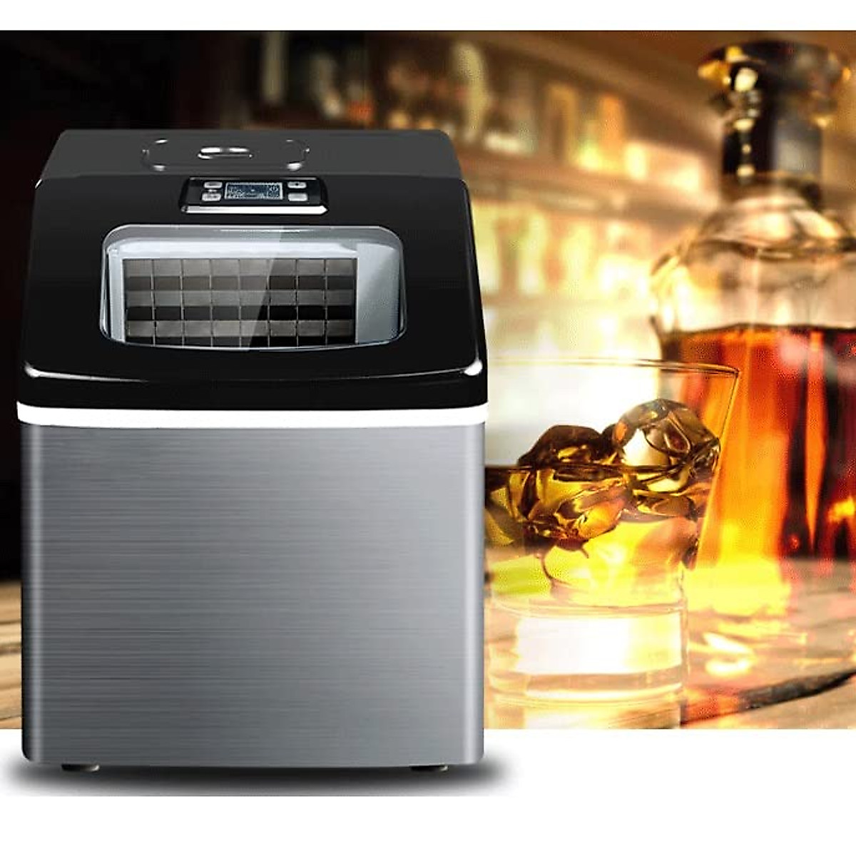 BybAgs ICES Ice Maker Small Commercial Square Ice Cube Making Tools Equipment Household Appliances Frozenhines for Business