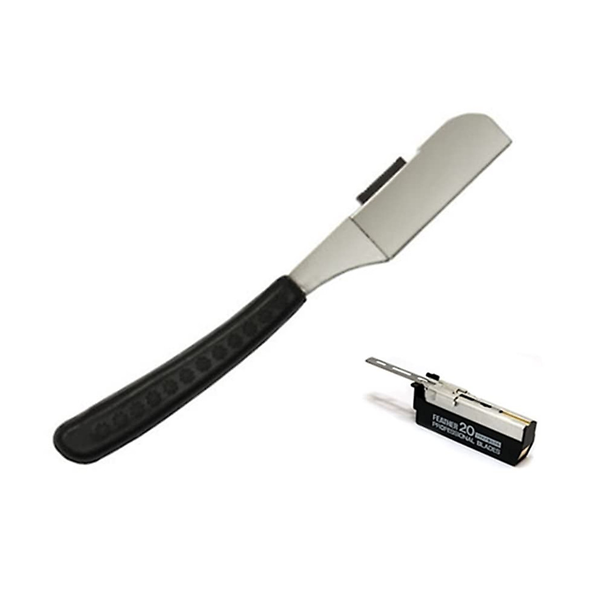 TULGIGS Barber Razor Straight Blade Razor Kamisori Razor with Replaceable with Pack of 20 Blades,Made in Korea