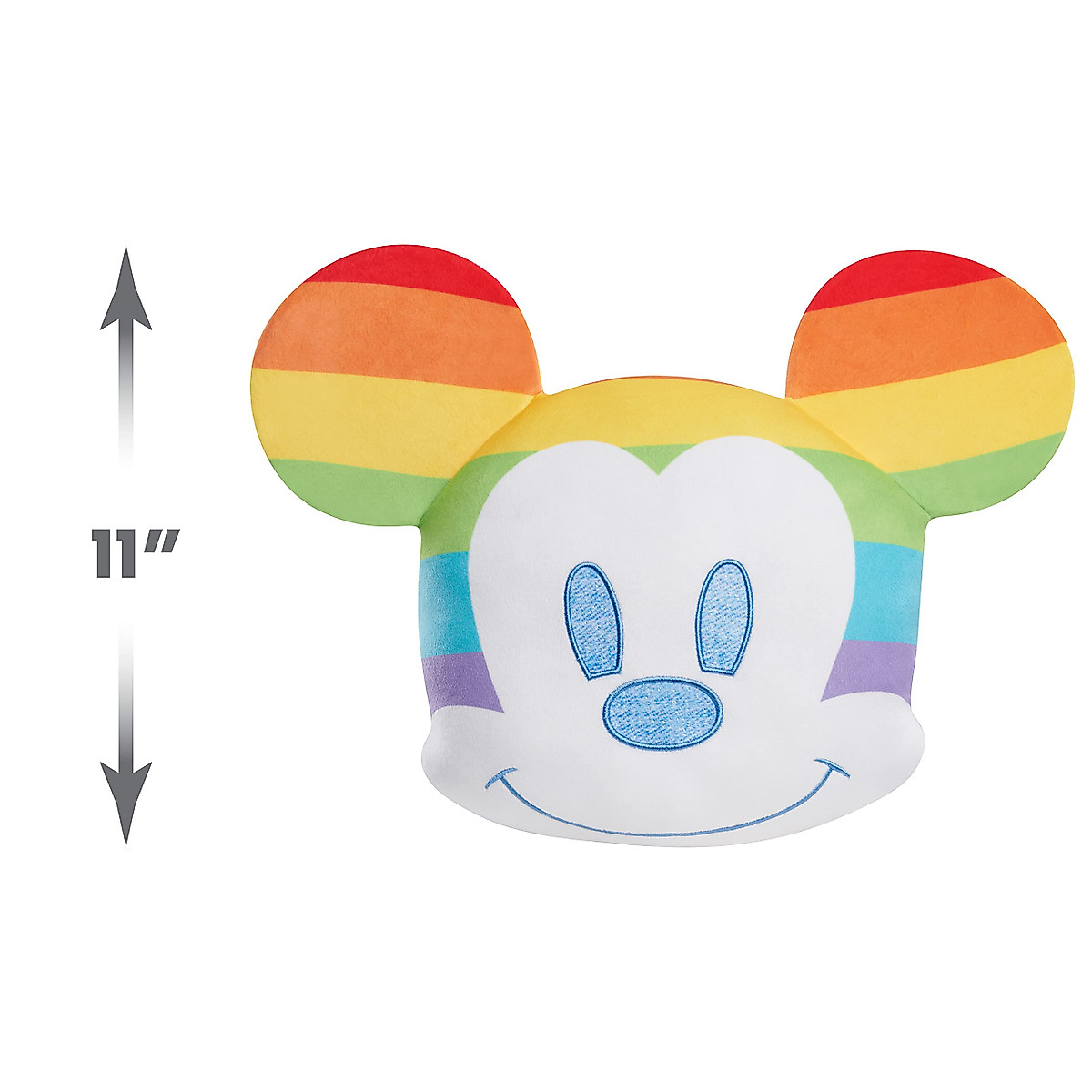 Just Play Disney Pride Character Head Plush Mickey Mouse, Kids Toys for Ages 2 Up, Amazon Exclusive