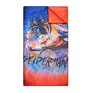 Idea Nuova Spiderman 4 Piece Tee Pee Slumber Set with Pillow and String Lights