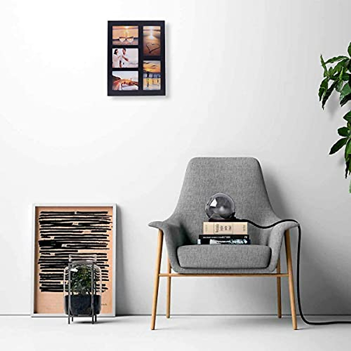 UMICAL 4x6 5-Opening Collage Picture Frame Black Wood Photo Frames for 4x6 Inch Pictures Display Made for Tabletop Stand and Wall Mounting