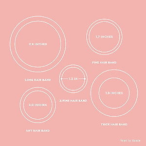 Gimme Beauty - Long & Curly Fit Hair Ties - Neutral - Damage Free Hair Ties - Seamless Microfiber Elastics - Long & Curly Hair Accessories - No Snagging, Dents, or Breakage (6 Count)