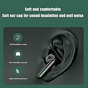Wireless Touch Earbuds with Active Noise Cancellation Bluetooth 5.0 Sport 3D Stereo Built-in Microphone,Immersive Premium Sound Long Distance Connection Headset with Charging Case (Dark Green),J28
