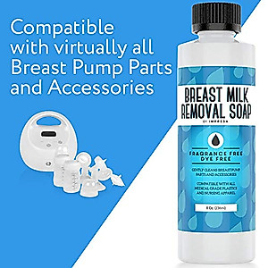 IMPRESA [2 Pack] Breast Milk Removal Soap - Clean Your Breast Pump Parts, Bottles, Nipples and Nursing Apparel Quick – Made In USA – No Fragrances or Dyes - 16 Total Ounces