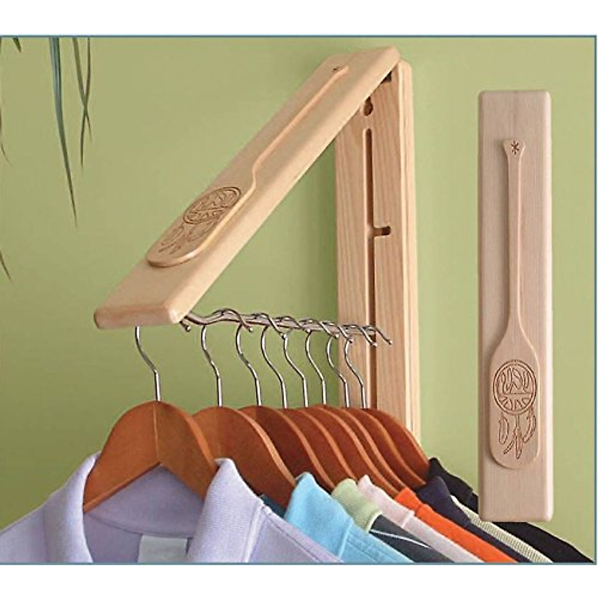 InstaHANGER Country Classic Closet Organizer, The Original Folding Drying Rack, Wall Mount